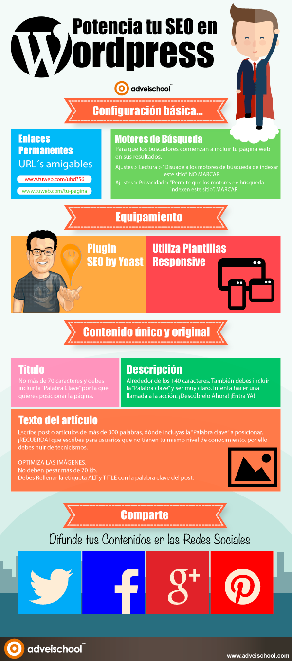 Potencia tu SEO en WordPress #infografia #infographic #seo - TICs y ...