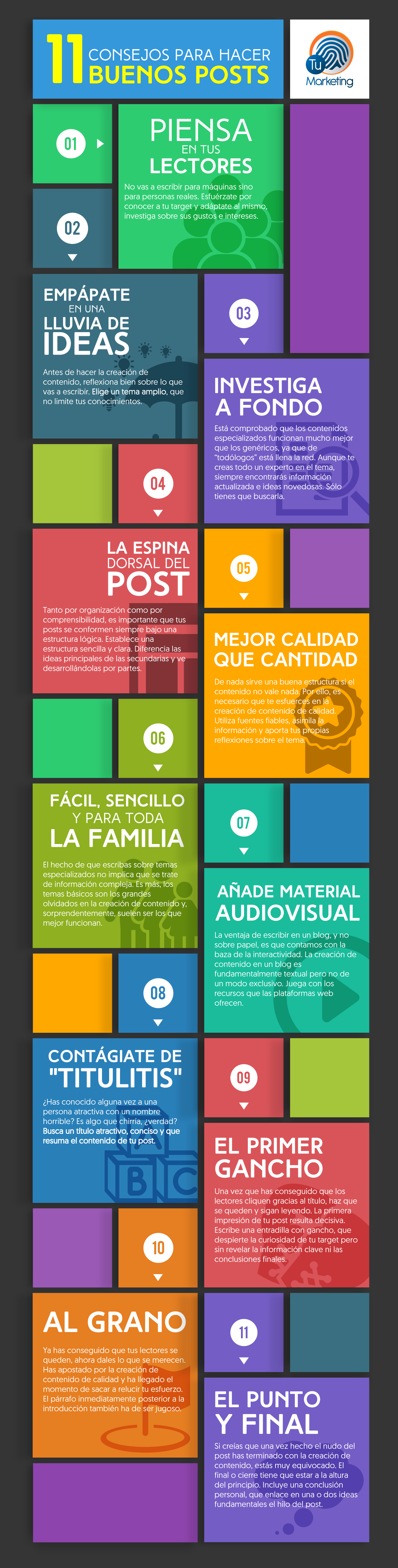 11 consejos para hacer buenos posts #infografia #infographic # ...