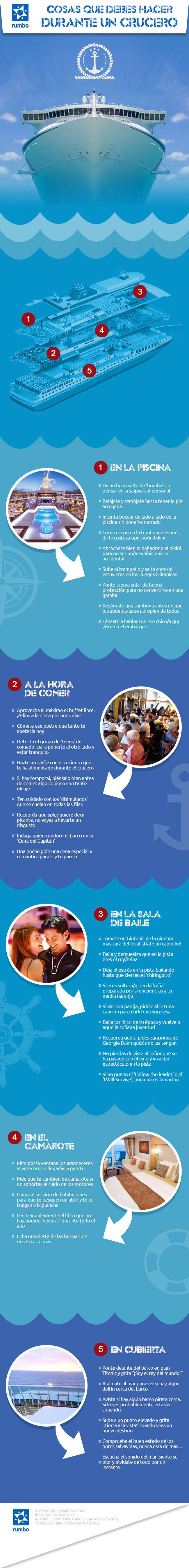 Cosas que hacer durante un Crucero #infografia #infographic #tourism ...