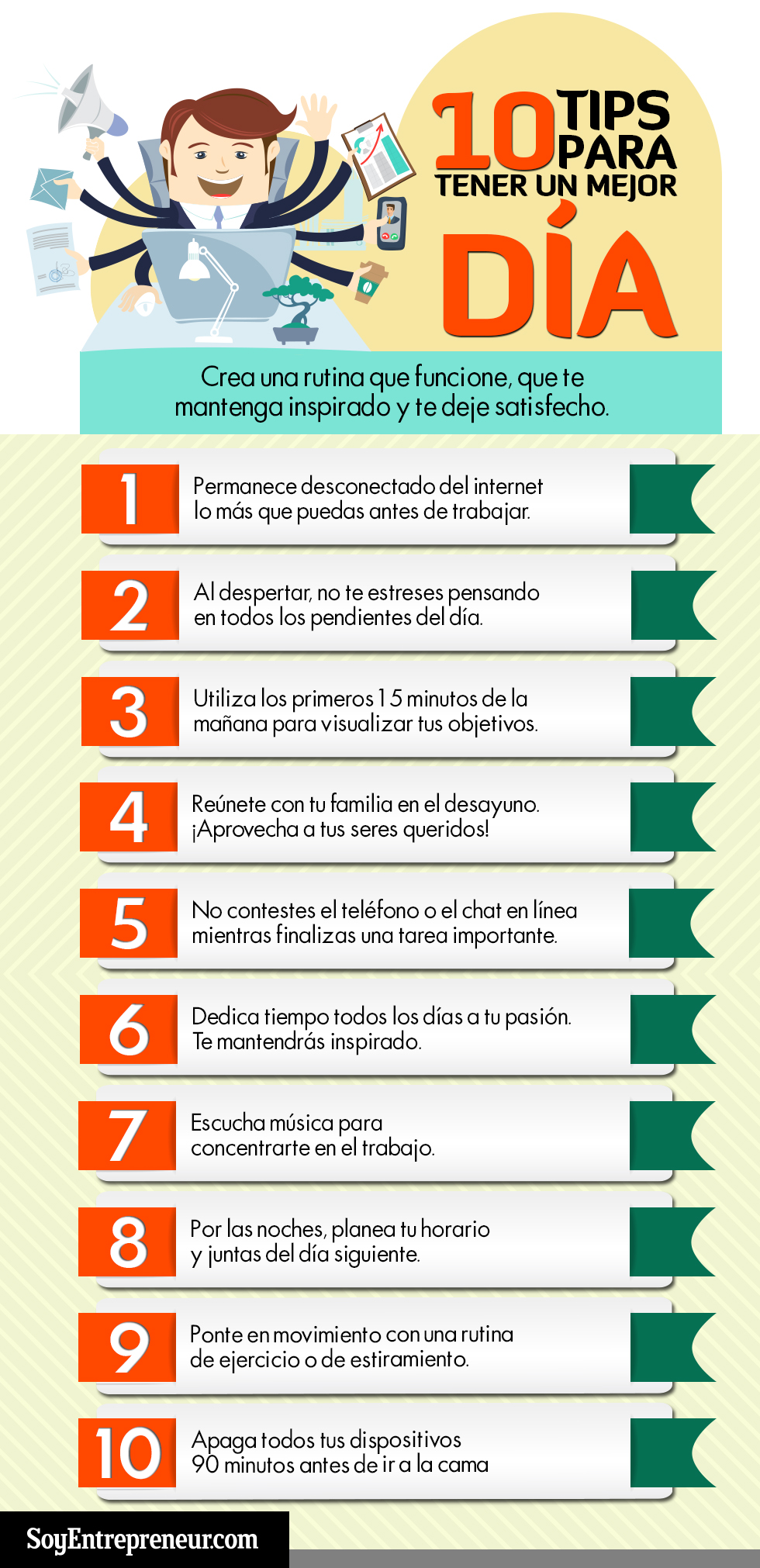 10 consejos para tener un buen día #infografia #infographic - TICs y ...