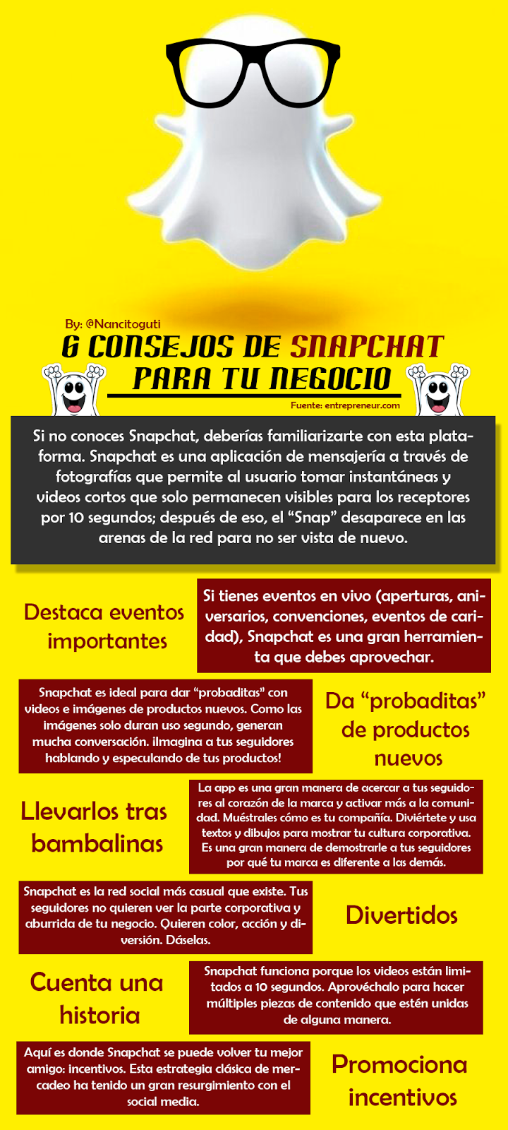 S consejos sobre Snapchat para tu empresa #infografia #infographic # ...