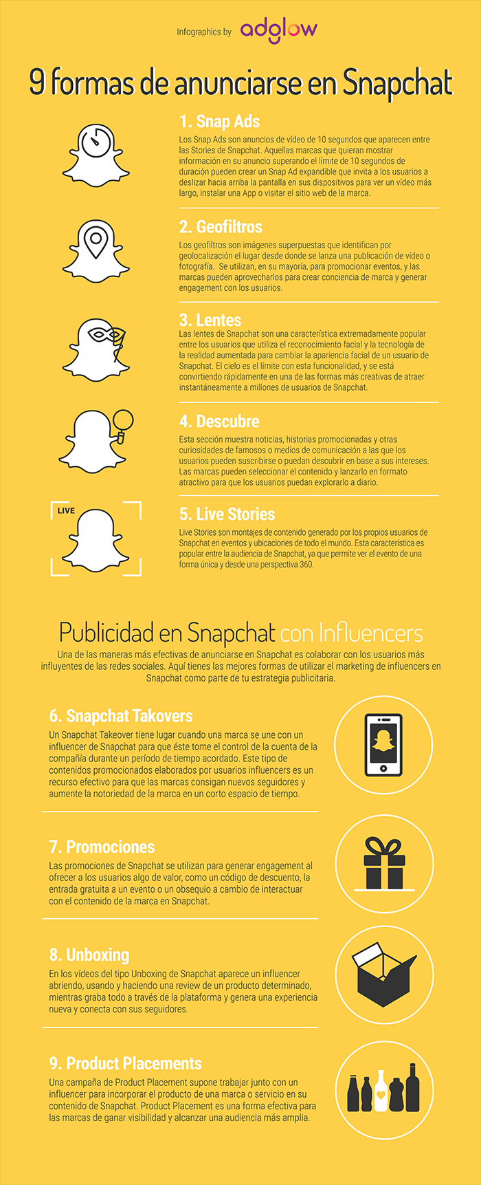 9 formas de anunciarse en Snapchat #infografia #infographic # ...