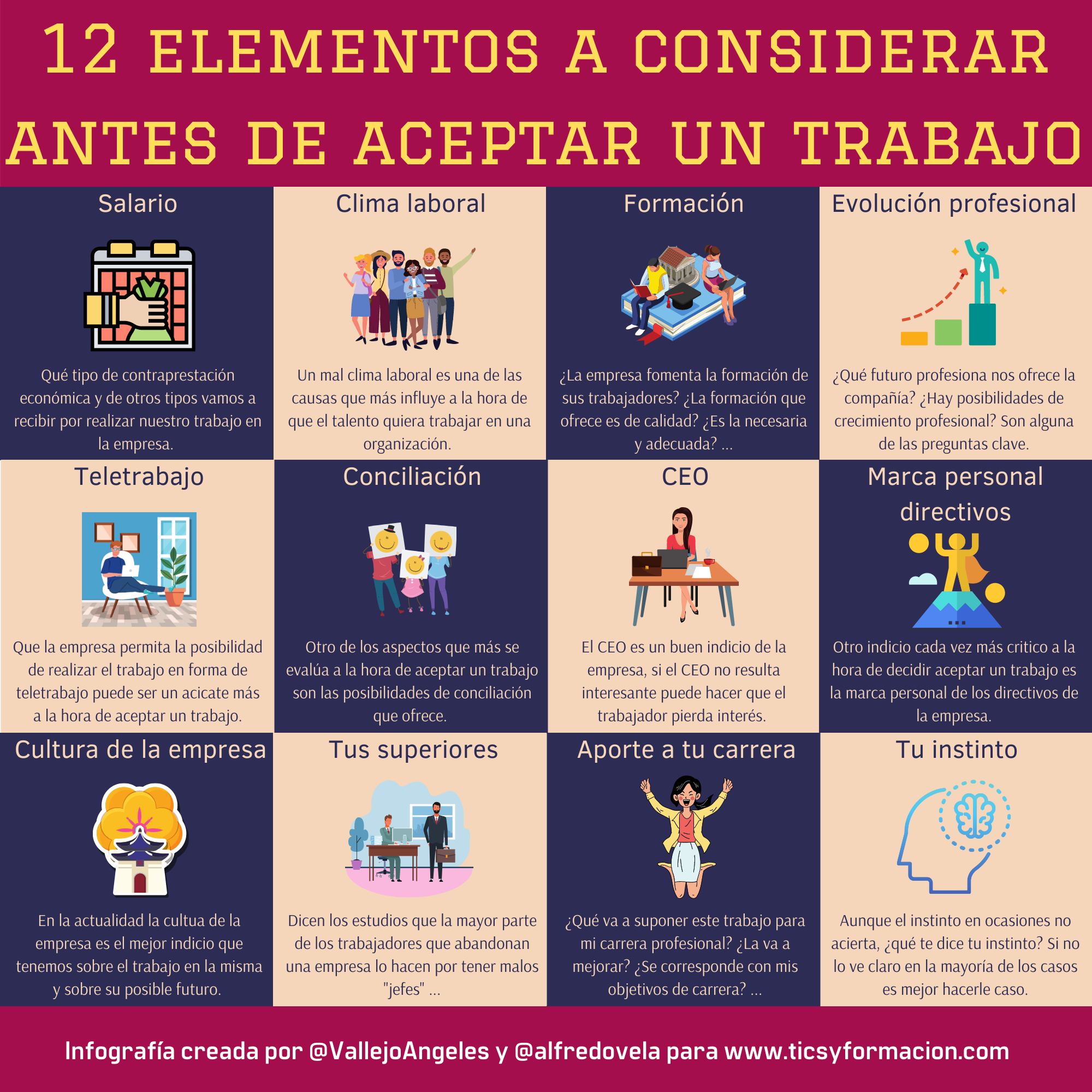 12 elementos a considerar antes de aceptar un trabajo #infografia # ...