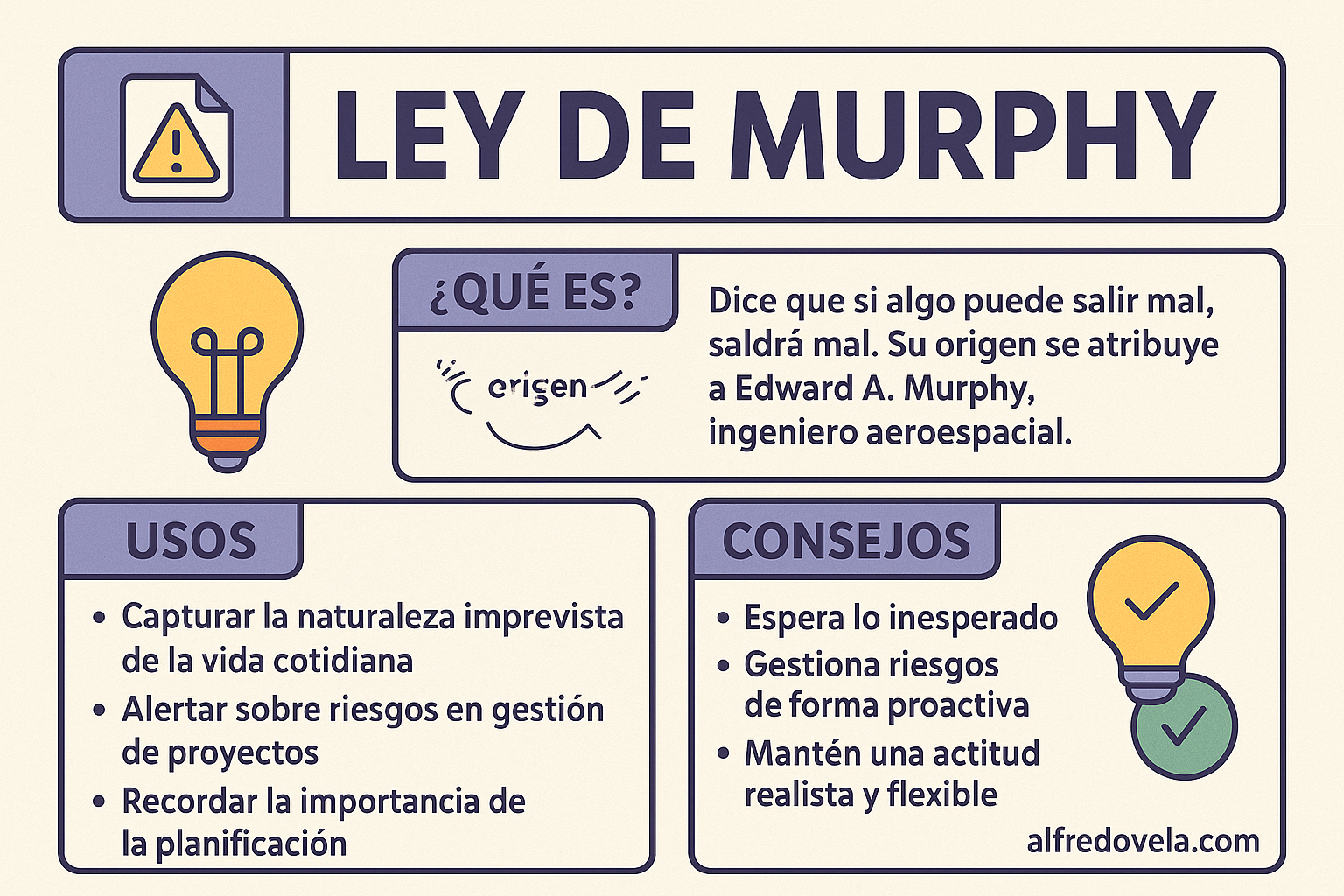 Ley de Murphy #infografia #proyectos #gestionderiesgos - TICs y Formación